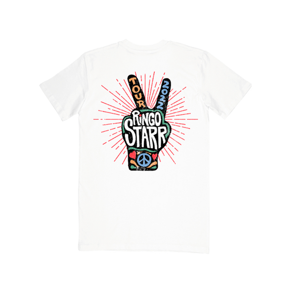 Ringo Starr Peace Illustration White T-Shirt - Ringo Starr Official Store